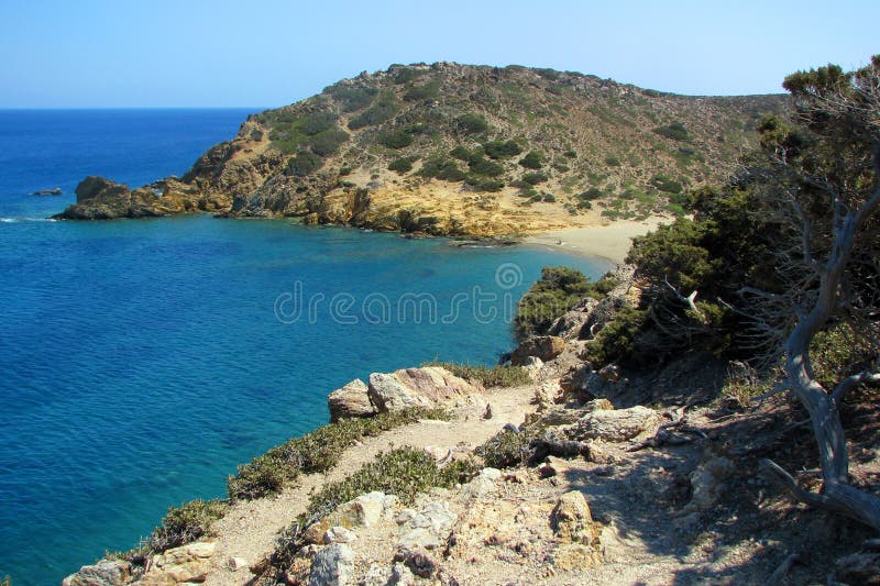 Coast of Crete stock image. Image of blue, rock, tourist - 11254839