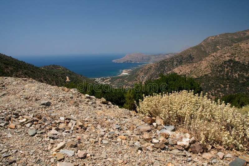 Coast of Crete, Greece stock photo. Image of herbs, coast - 62401120