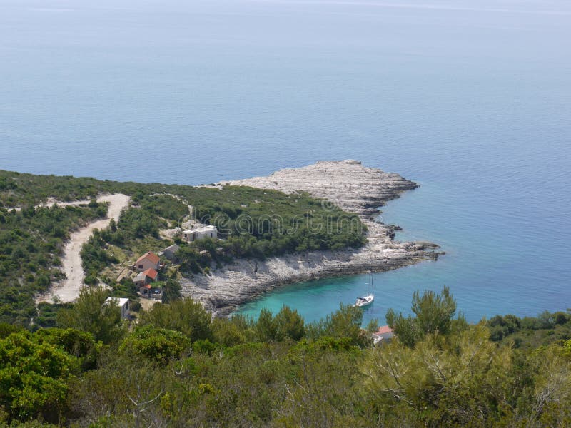 The Coast of the Croatian Isle Vis Stock Photo - Image of dalmatian ...