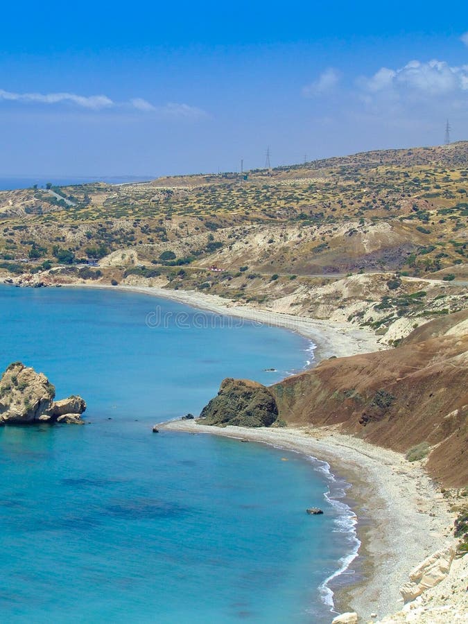 Beach Coast Landscape Mediterranean Sea Cyprus Island Stock Photo ...