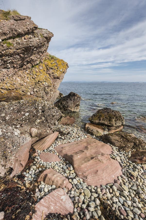 Coast at the Fallen Rocks Site in Glen Sannox on Arran in Scotland ...