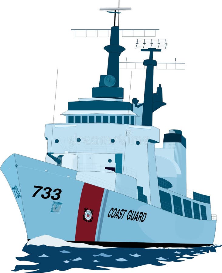 Coast Guard Cutter Vector Illustration Stock Vector - Illustration of ...