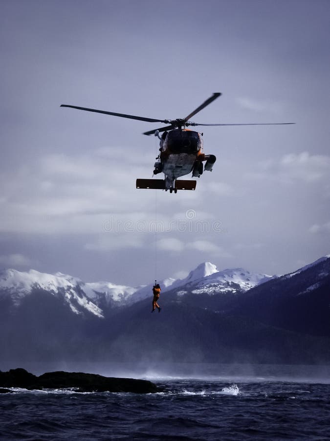 Coast Guard Helicopter Operations Editorial Photography - Image of ...
