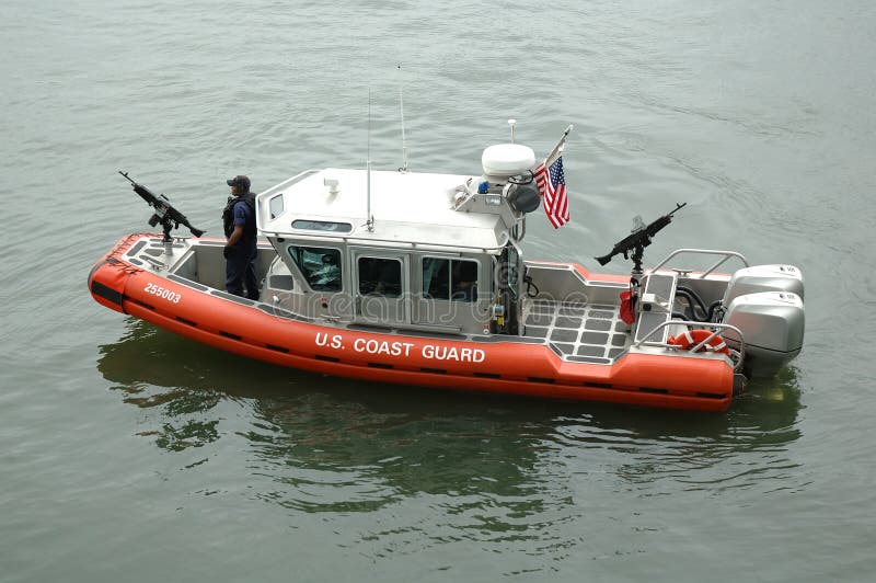 The United States Coast Guard Boat on Hudson River Editorial Stock ...