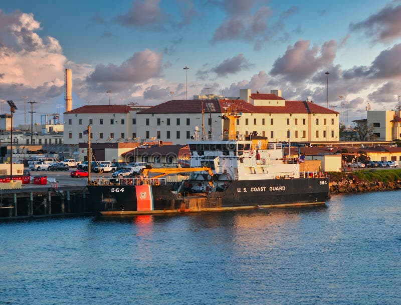 Coast Guard Station at Sunset Editorial Photography - Image of guard ...