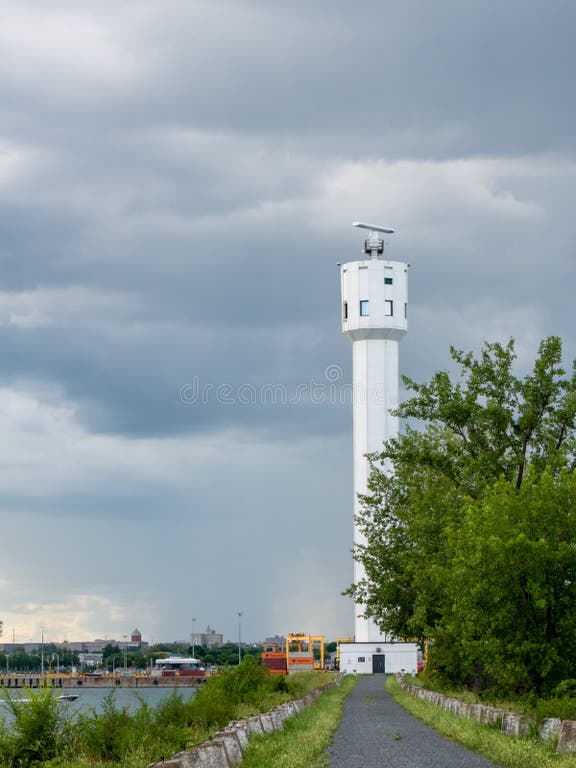 Coast Guard Tower in Montreal, Quebec, Canada Stock Image - Image of ...