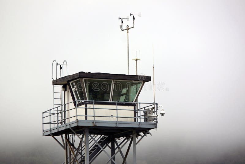 Coast Guard Tower Overlooking the Pacific Ocean Stock Photo - Image of ...