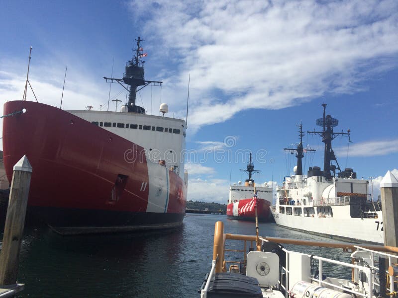 Coast guard stock photo. Image of uscg, seattle, moored - 60825592