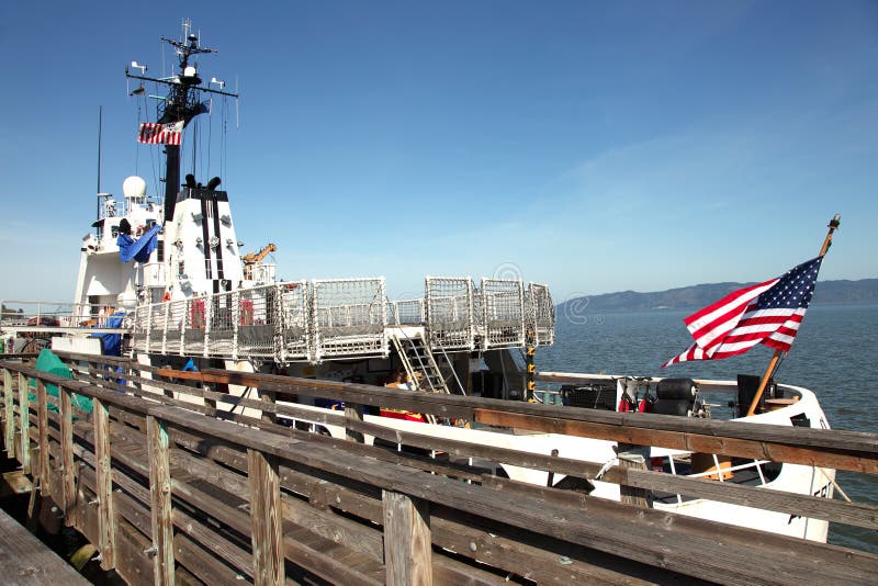Coast Guard Vessel Docked, Astoria Oregon. Stock Image - Image of ...