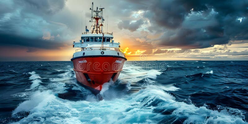 Coast Guard Vessel Monitors the Ocean for Security and Safety Measures ...