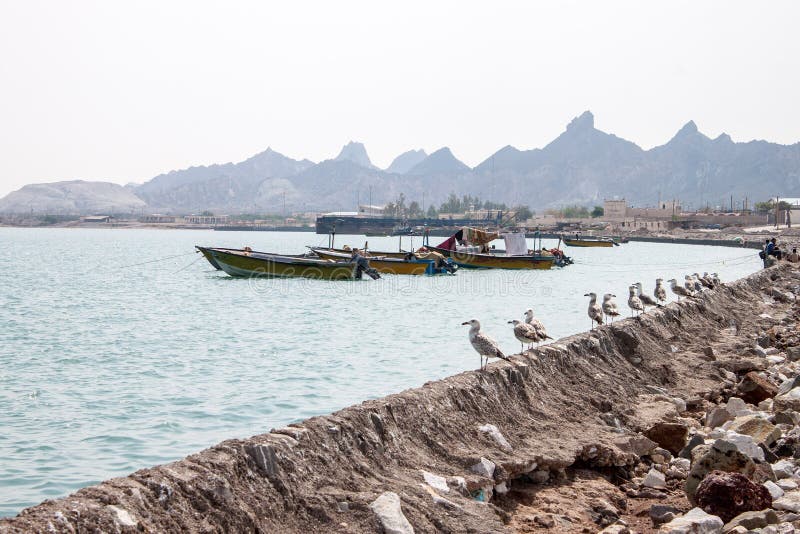 Coast of Hormoz island stock image. Image of ferry, hormuz - 42356949