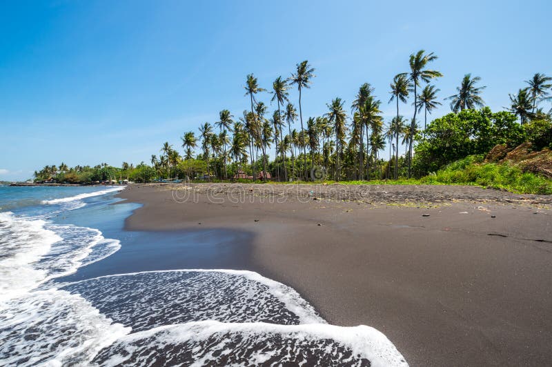 The Coast of Indian Ocean on Island Java Stock Photo - Image of sand ...