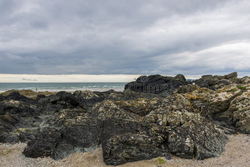Coast of Ireland. stock image. Image of sand, shore - 223800743