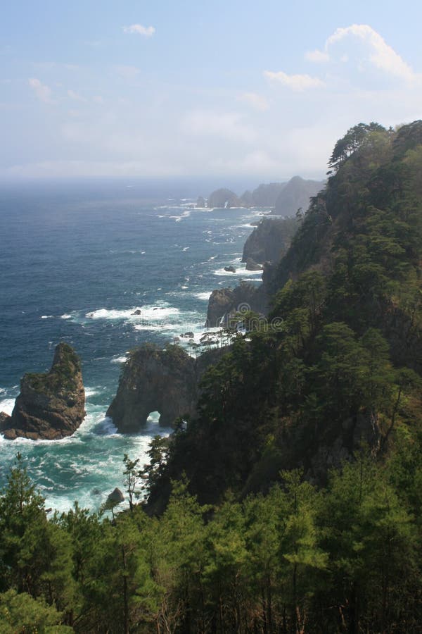 Coast in Japan stock image. Image of cliff, stone, coastal - 23281905