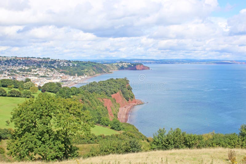 Labrador Bay, Devon stock image. Image of kite, coast - 54278341
