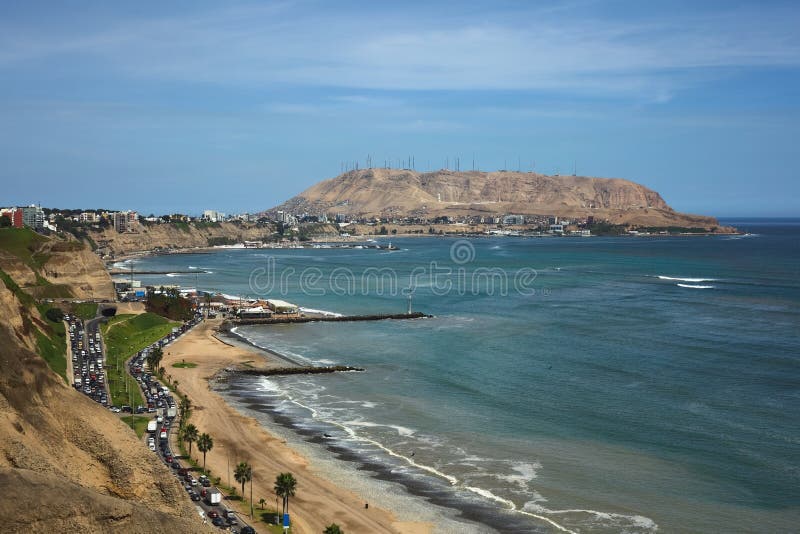 Coast of Lima, Peru stock photo. Image of building, view - 33329590