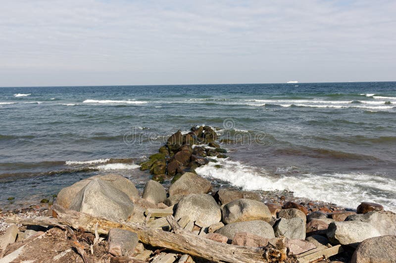 Coast Line at the Baltic Sea at Spring Time Stock Photo - Image of ...