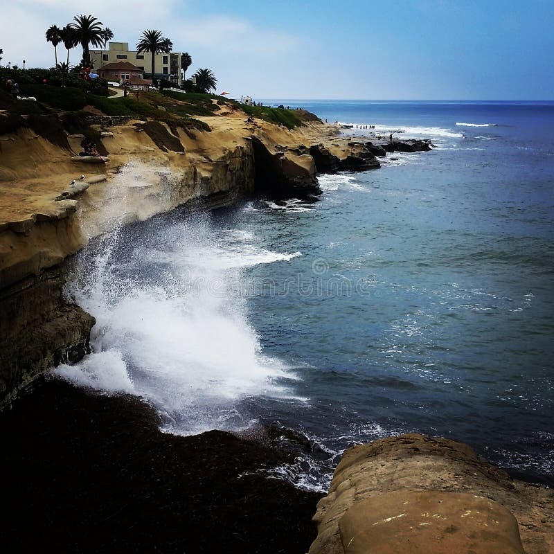 La Jolla Beach stock photo. Image of waves, beautiful - 144554648