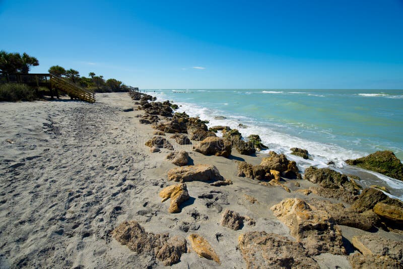 Coast Line of Rocks at the Beach Stock Image - Image of line, shadow ...
