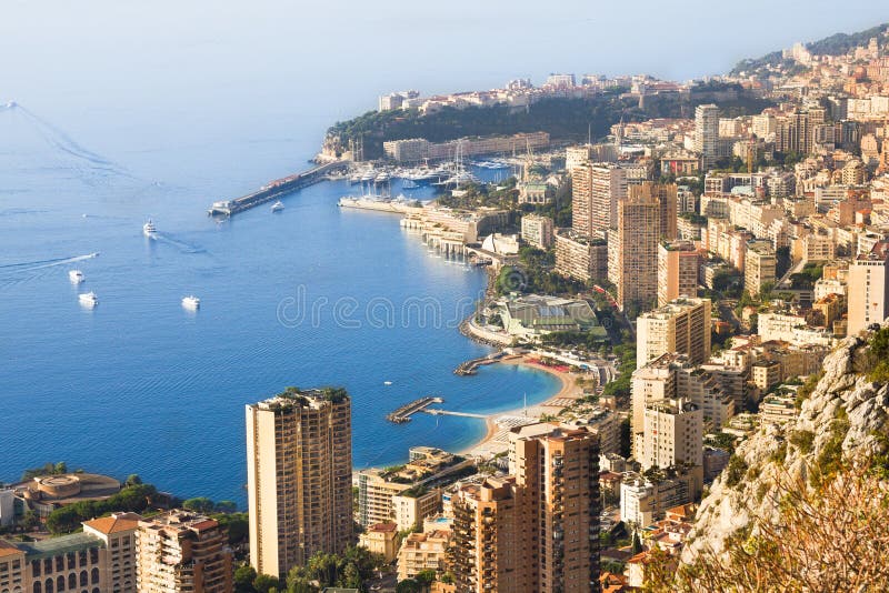 The coast of Monaco stock photo. Image of harbour, casino - 120965600