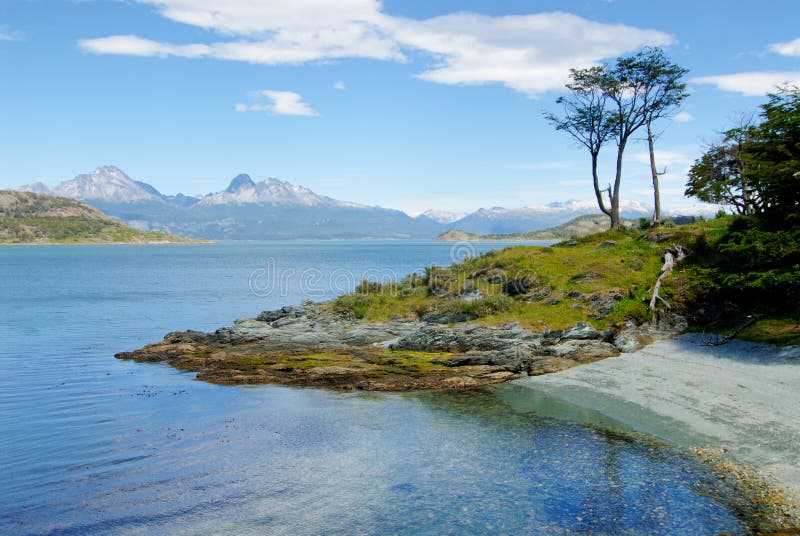 Coast Near Ushuaia in Patagonia Stock Photo - Image of channel, natural ...