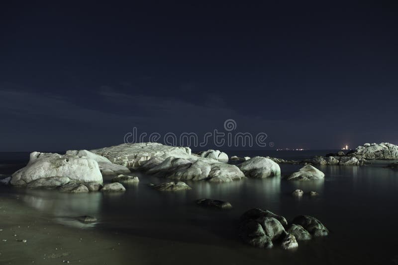 Coast night scenes stock image. Image of scenes, peaceful - 20999087