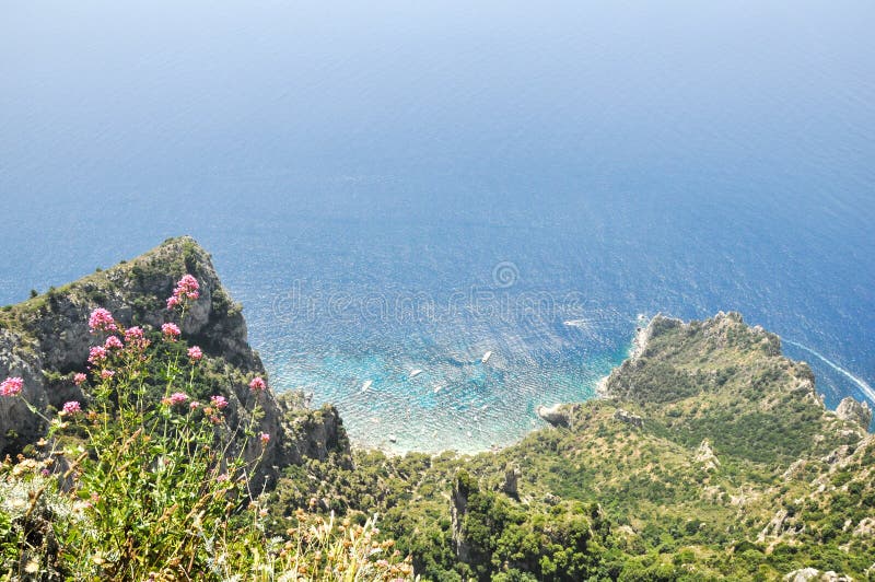 Coast and Ocean View in Capri Stock Photo - Image of italy, cliffs ...