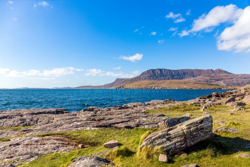 Coast of Rhue stock image. Image of blue, nc500, coast - 123403879