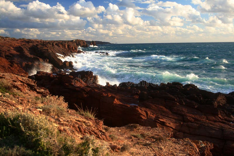 Coast of S.Antioco stock image. Image of europe, sardinia - 13252009