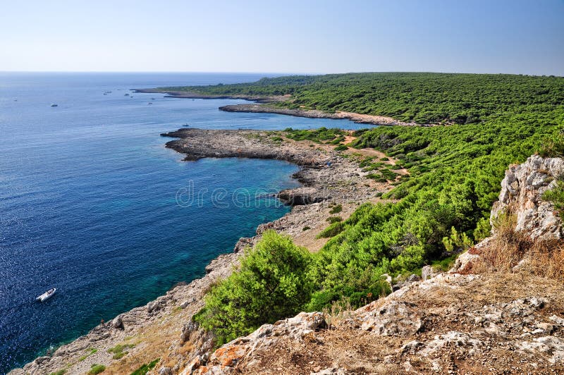Coast in Salento, Apulia. stock photo. Image of puglia - 29010906