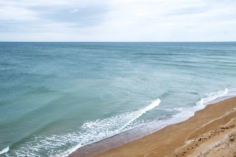 Coast of the Sea in Cloudy Day Stock Photo - Image of coast, beach ...