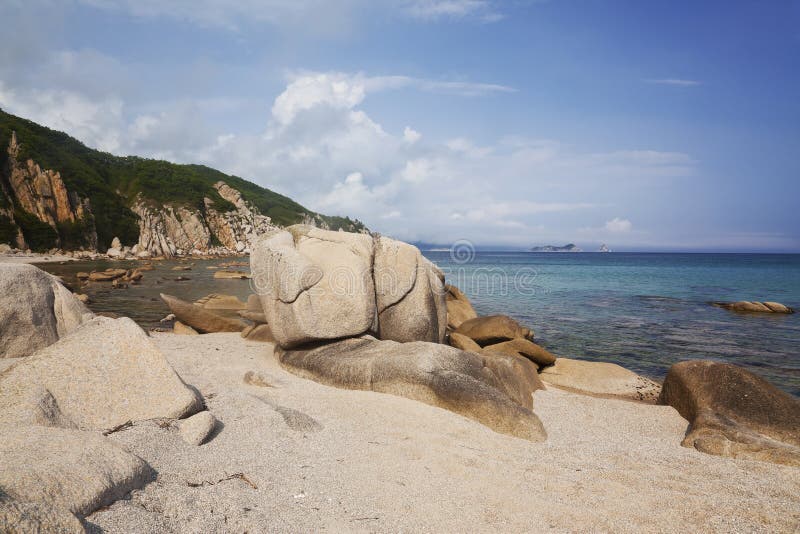 The Coast of the Sea of Japan - Eastern Border of Stock Image - Image ...