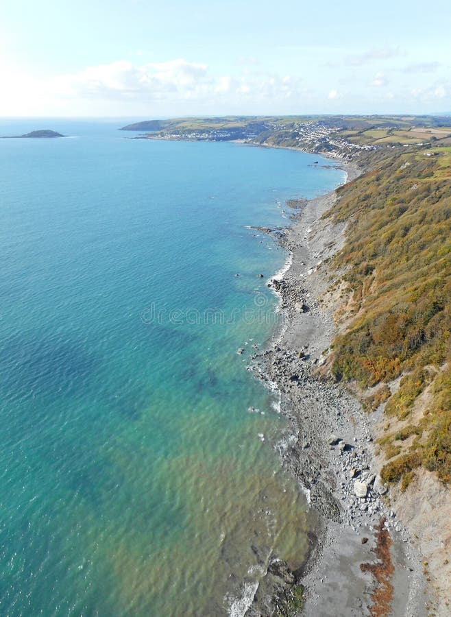 Coast of South Cornwall stock photo. Image of looe, weather - 136116602