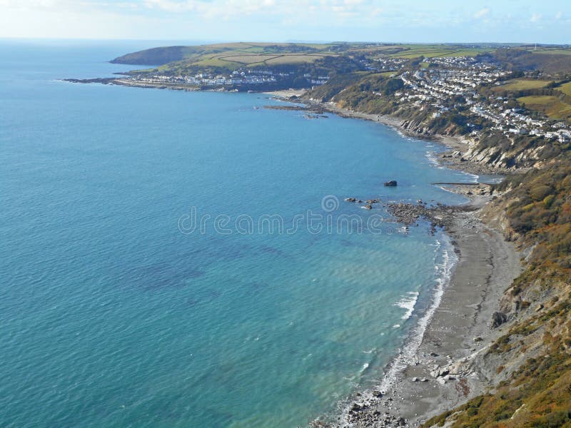 Coast of South Cornwall stock photo. Image of millendreath - 130485640