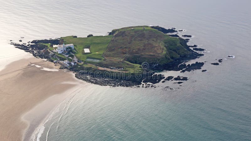 Coast of South Devon and Burgh Island Stock Photo - Image of green ...