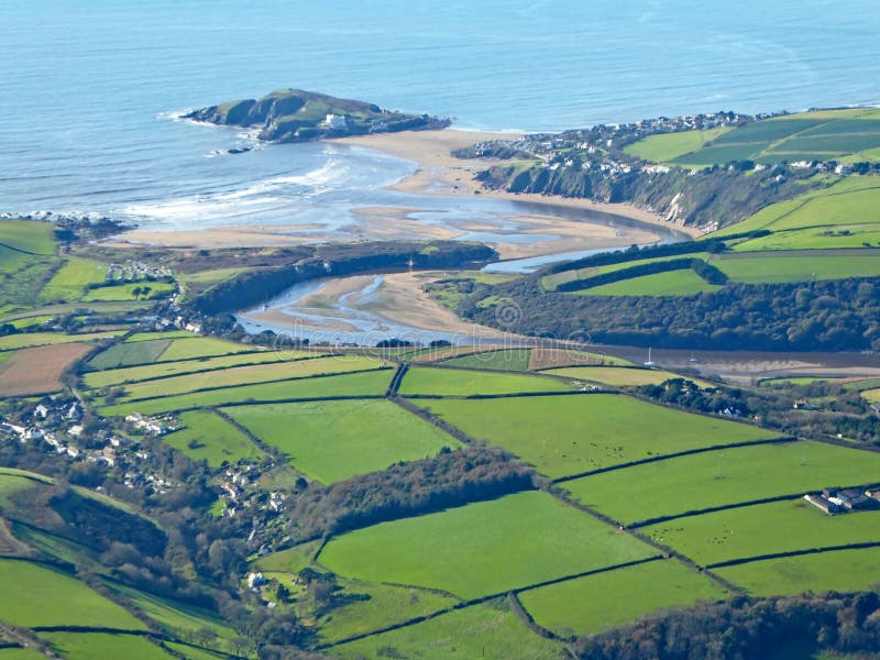 Coast of South Devon stock photo. Image of green, island - 248078088