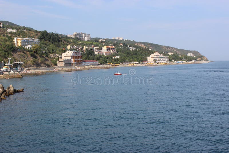 Coast of the Southern Coast of Crimea Stock Photo - Image of slope ...
