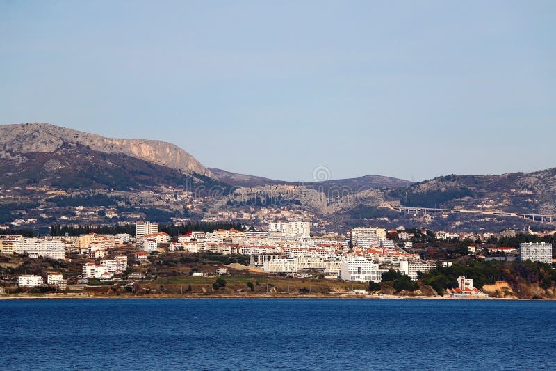 Coast in Split, Croatia editorial stock photo. Image of hill - 220994318