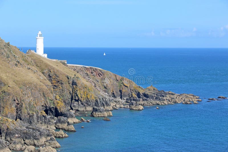 Coast of Start Point in Devon Stock Photo - Image of architecture ...
