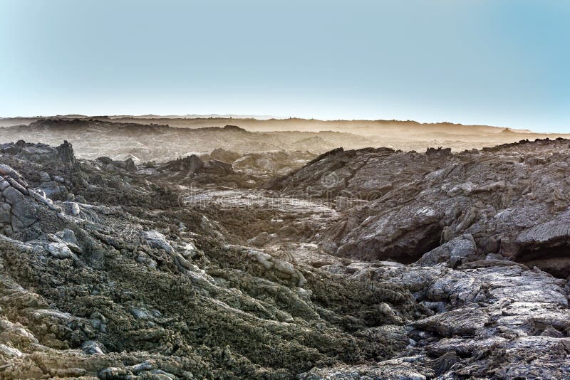 Coast with Stones of Volcanic Flow Stock Image - Image of geology ...