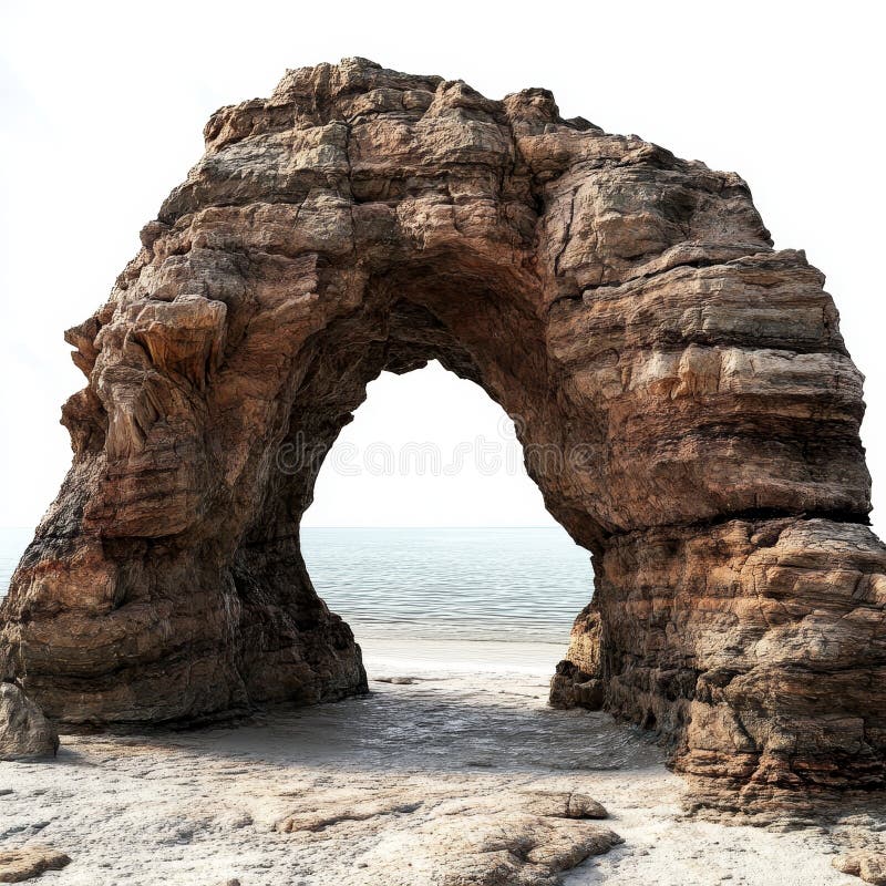 On the Coast, a Tall Rock Formation Has Resulted in the Creation of a ...