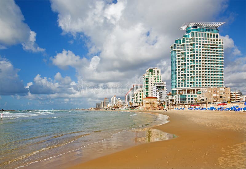 The coast of Tel Aviv stock image. Image of nature, waterfront - 51868057