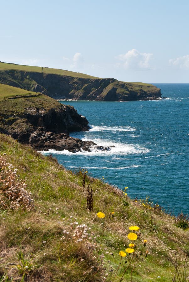 Port Isaac stock photo. Image of coast, vegetation, pier - 22785892