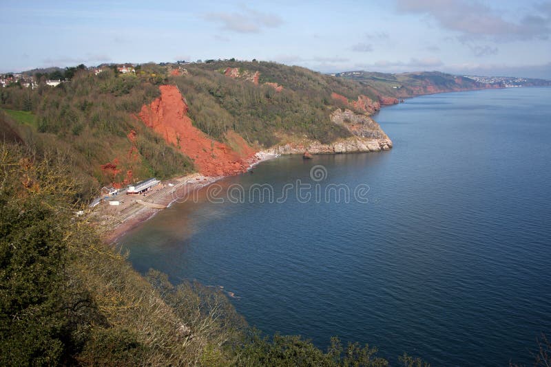 Coast of Torbay stock photo. Image of sandstone, fault - 25415258