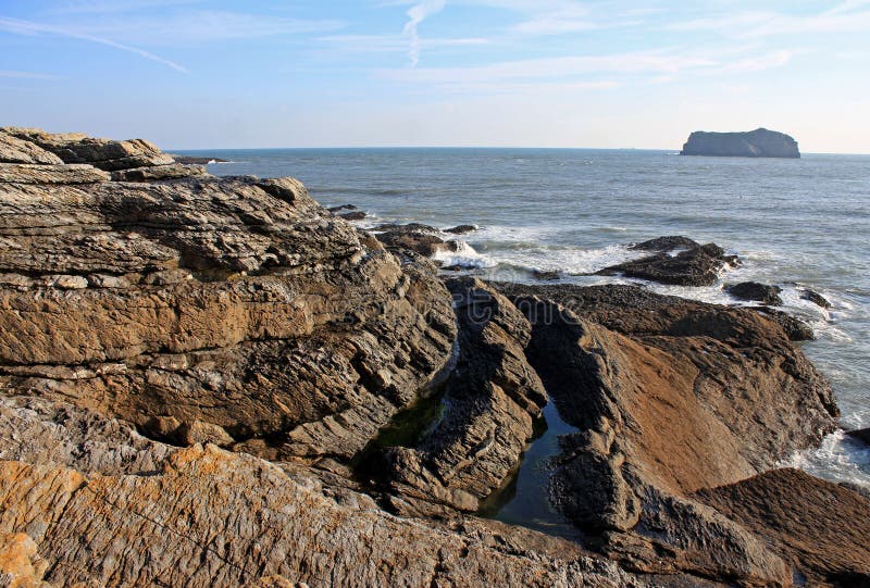 Coast of Torquay stock image. Image of waves, limestone - 34067977