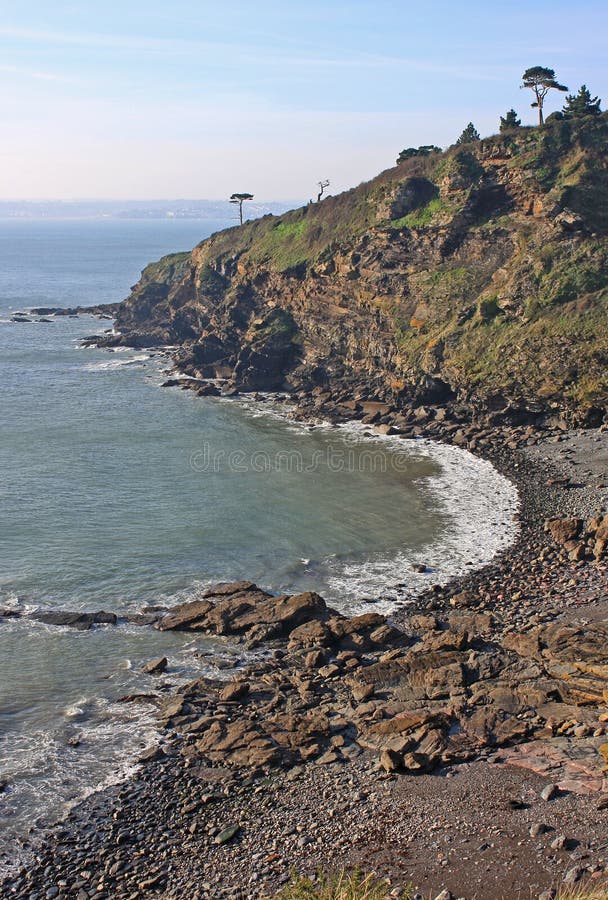 Coast of Torquay stock photo. Image of cliff, rocky, rock - 31750556