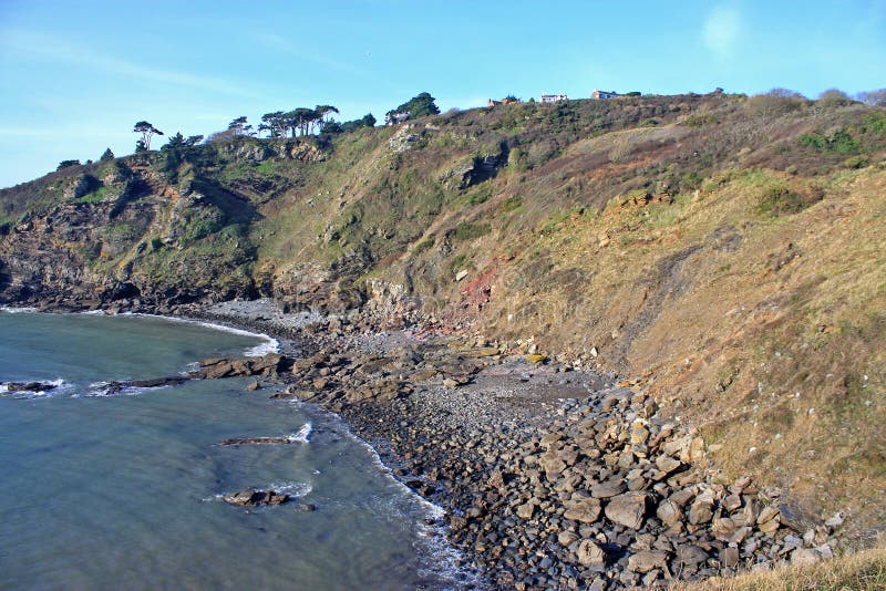 Coast of Torquay stock photo. Image of shingle, rocky - 32033046