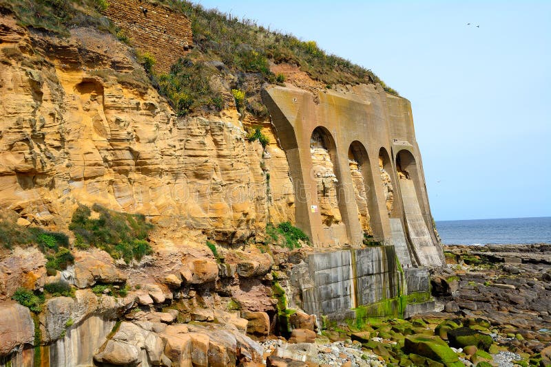 Coast, Tynemouth, England stock image. Image of natural - 60116561