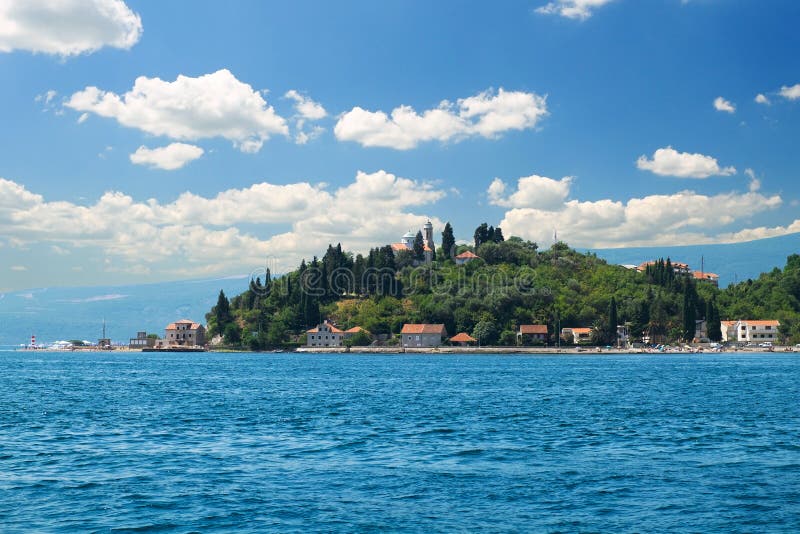 The Verige Strait - Kotor Bay Stock Image - Image of clouded ...