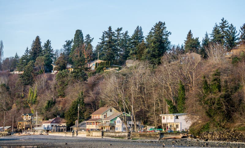 Coast Waterfront Homes 3 stock image. Image of nature - 141011879